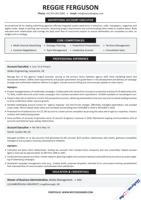 Text CV/Resume – My CV Designer
